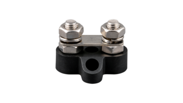 150A 2-Stud Bus Bar Power Distribution Block - Black and Red Set ...