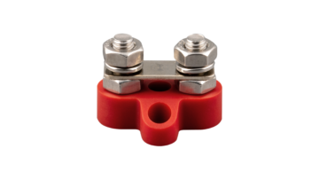 150A 2-Stud Bus Bar Power Distribution Block - Black and Red Set ...